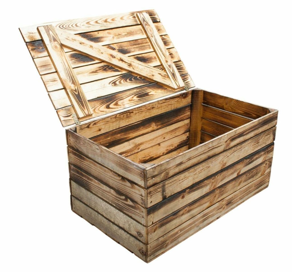 Holzkiste Wei Mit Deckel