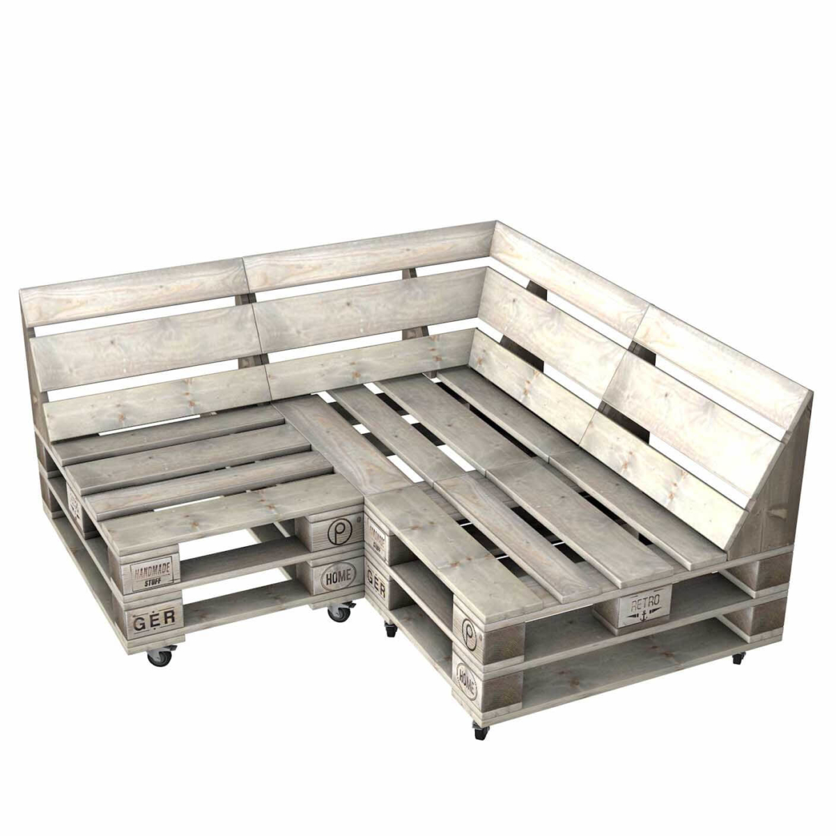 ᐅ Premium Palettensofa Set mit schräger Lehne | Palettenmöbel
