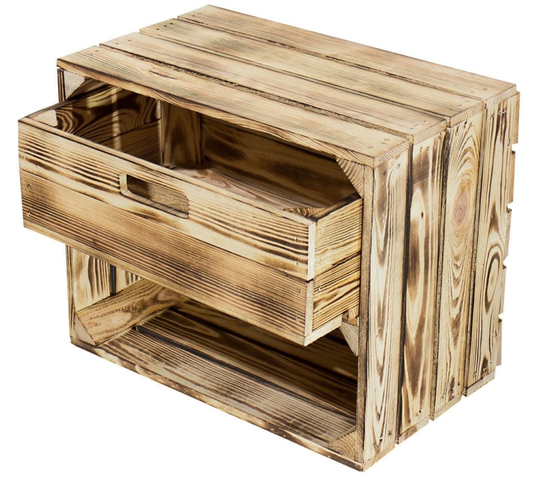 Holzkiste Mit Schubladen