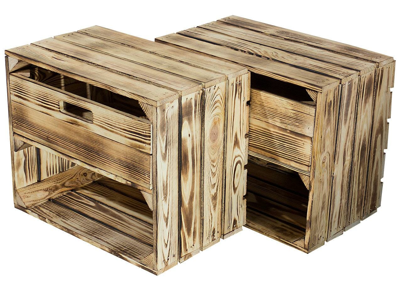 ᐅ Geflammte Kiste mit Schublade 50x40x30cm | Praktische Regalkiste ᐅ Geflammte Kiste mit Schublade 50x40x30cm | Praktische Regalkiste