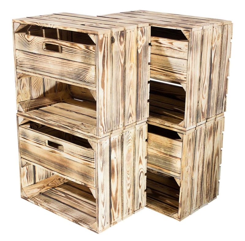 ᐅ Geflammte Kiste mit Schublade 50x40x30cm | Regalkiste ᐅ Geflammte Kiste mit Schublade 50x40x30cm | Regalkiste