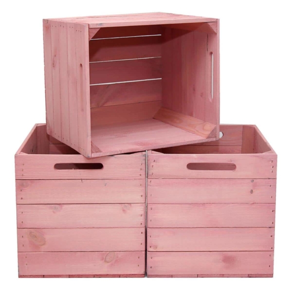 Kallax Holzkiste Rosa - 33x37,5x33cm | Kallax Kiste