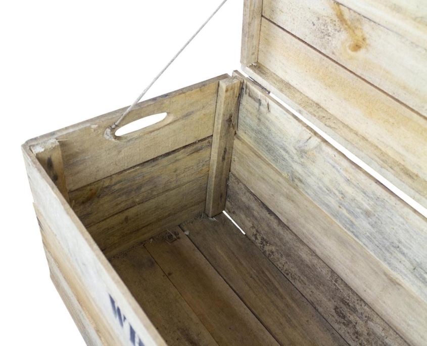 Holztruhe - Holzkiste mit Deckel 5er Set | Dekokisten Rustikal