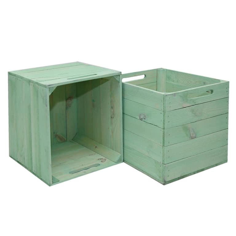 Kallax Holzkiste Mint Grün - 33x37,5x33cm | Kallax Kiste