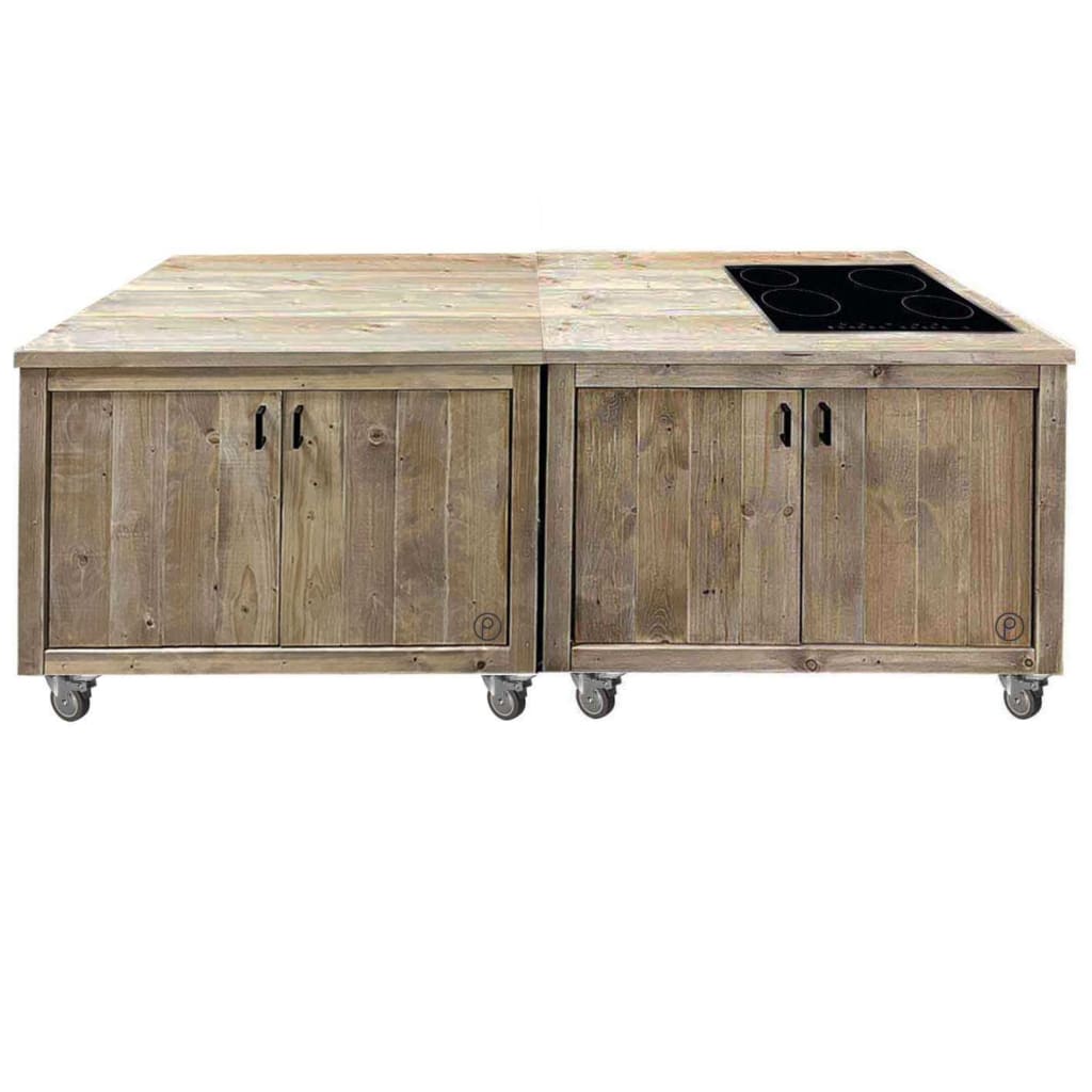 Aussenküche - Outdoor Küche in Bauholz & Paletten Optik